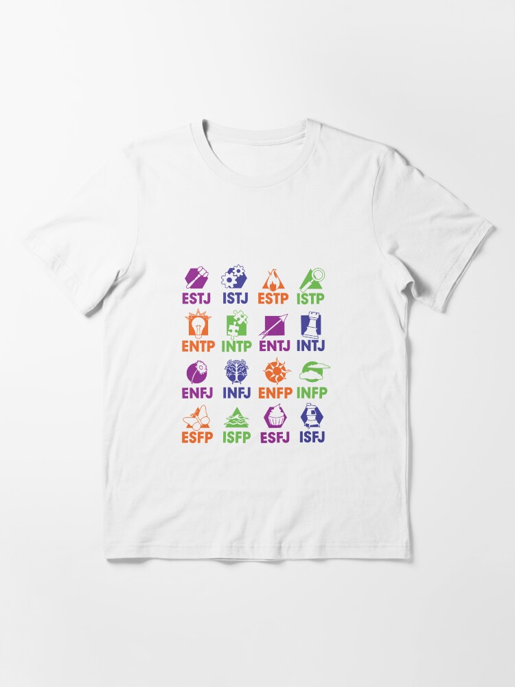 "Myers Briggs Icon Tee" T-shirt for Sale by woahitsjulez | Redbubble ...