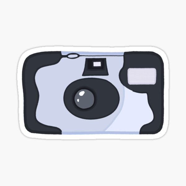 "Blue Single Use Disposable Camera" Sticker for Sale by Nabibibi ...