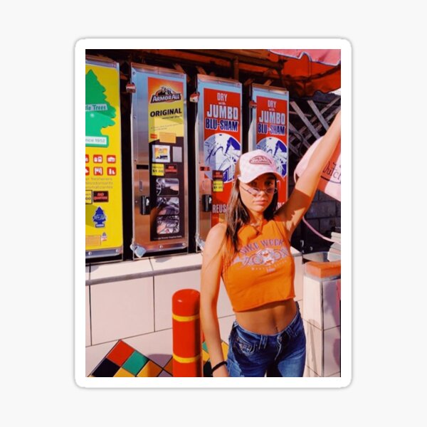 "Emma Chamberlain - orange and vintage " Sticker for Sale by mollycann ...