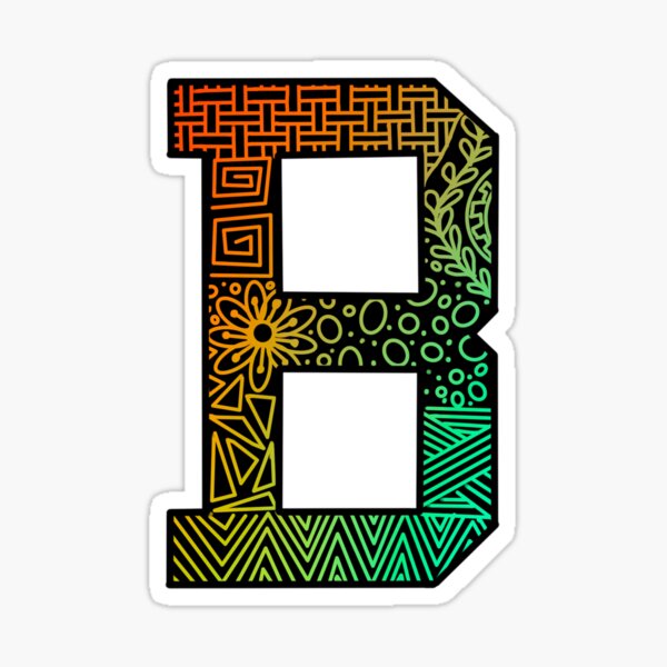 "Letter B " Sticker for Sale by Dustyroseart | Redbubble