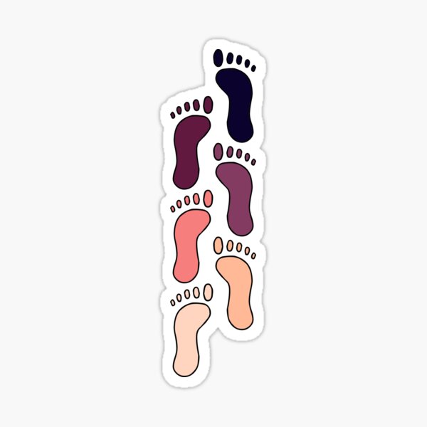 "Human Footprints || Warm Palette || Feet" Sticker for Sale by ...