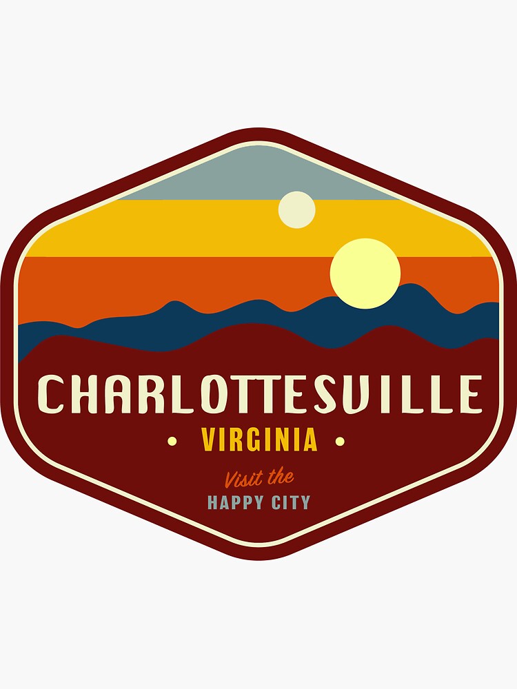 "Retro Charlottesville Virginia!" Sticker for Sale by veinflow | Redbubble