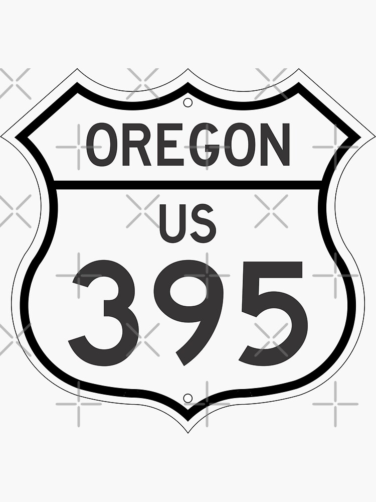 "Highway 395, Oregon, US" Sticker by Kiwidom | Redbubble