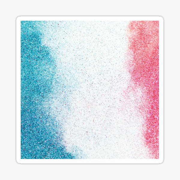 "Pink & Blue Glitter" Sticker for Sale by newburyboutique | Redbubble