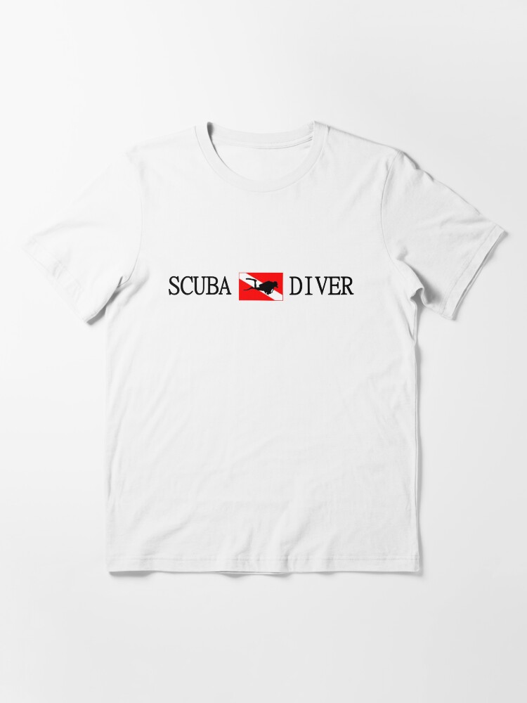 "Scuba Diving and Flag with Diver" T-shirt for Sale by BelfastBoy ...