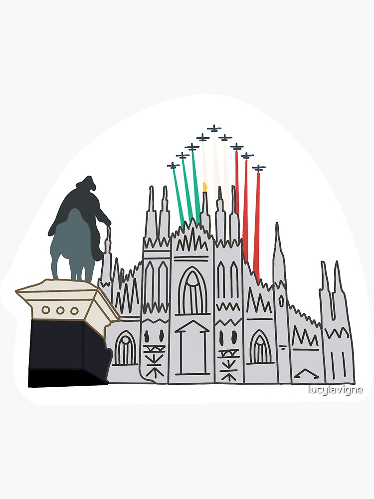 "Jets Over Milano" Sticker for Sale by lucylavigne | Redbubble