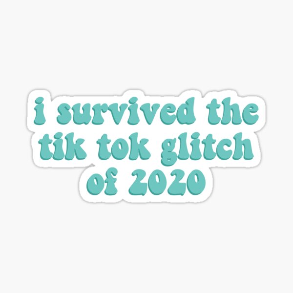 "Tik tok glitch " Sticker for Sale by lilly-wegs | Redbubble