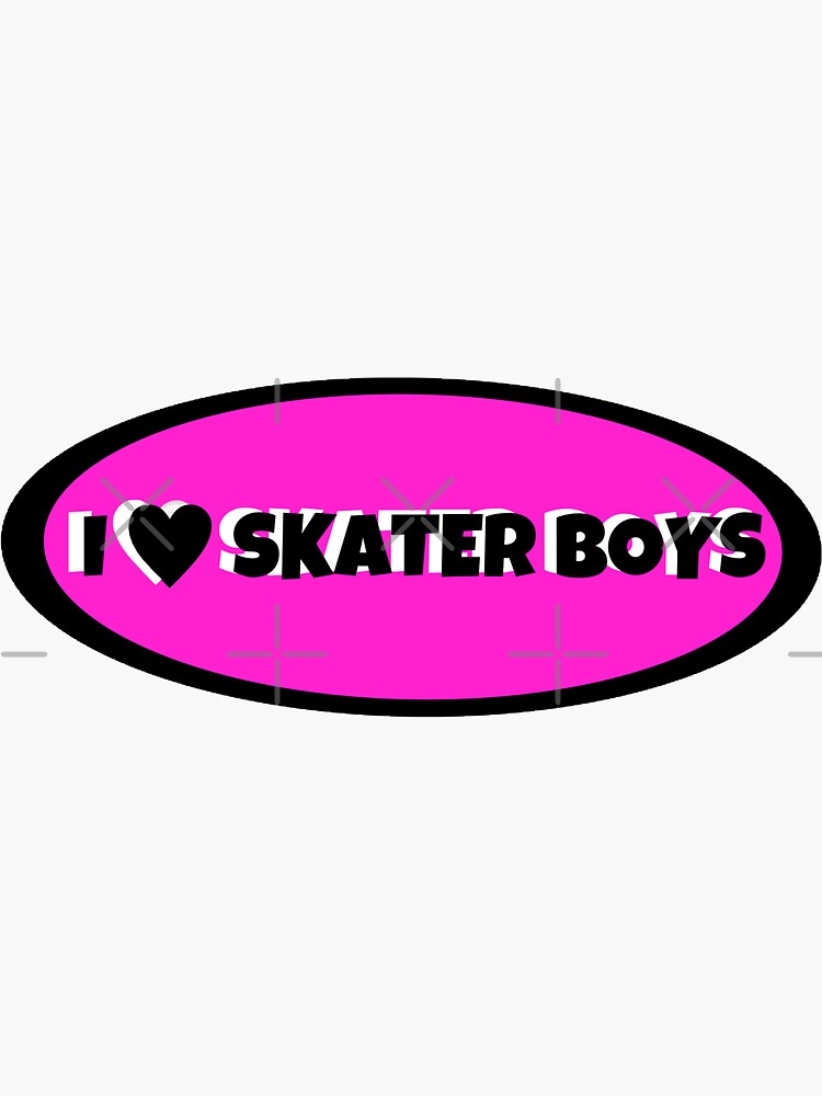 "I Love Skater Boys Sticker" Sticker for Sale by kierstenparker | Redbubble