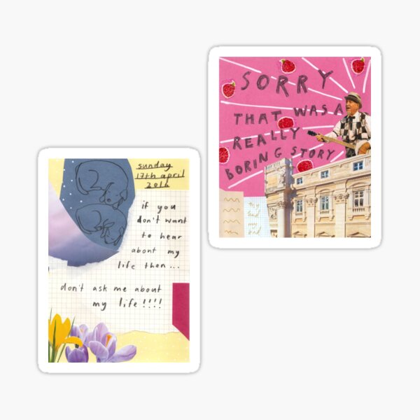 "Sorry that was a really boring story poster" Sticker by Siennad9 ...