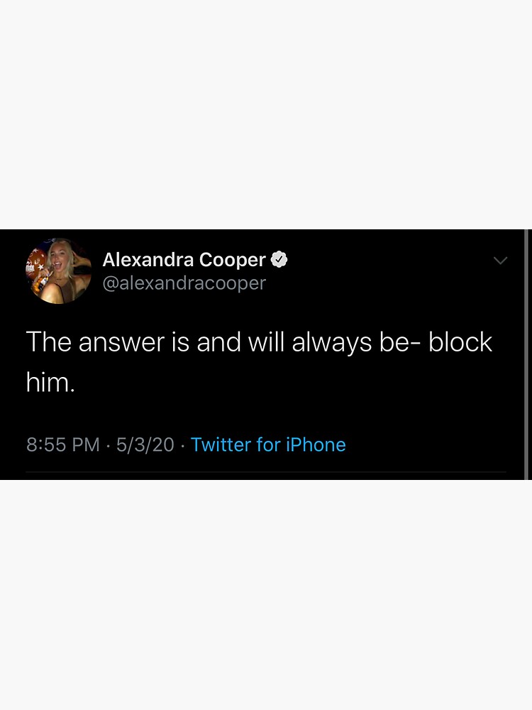 "Block Him" Sticker for Sale by JennayKing | Redbubble