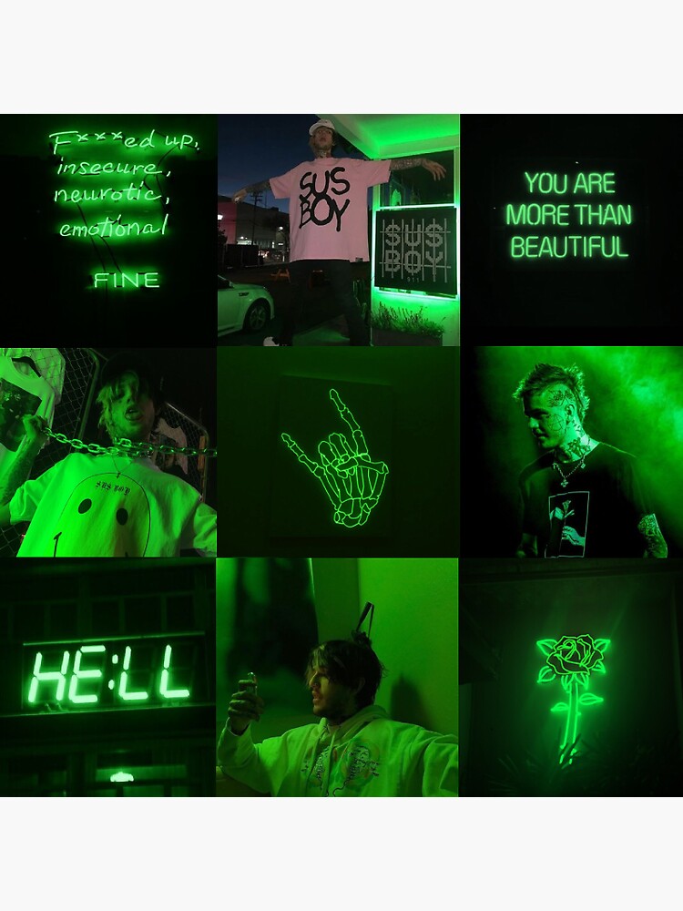 "Green Lil Peep Sticker Collage " Sticker for Sale by LexiNicole444 ...