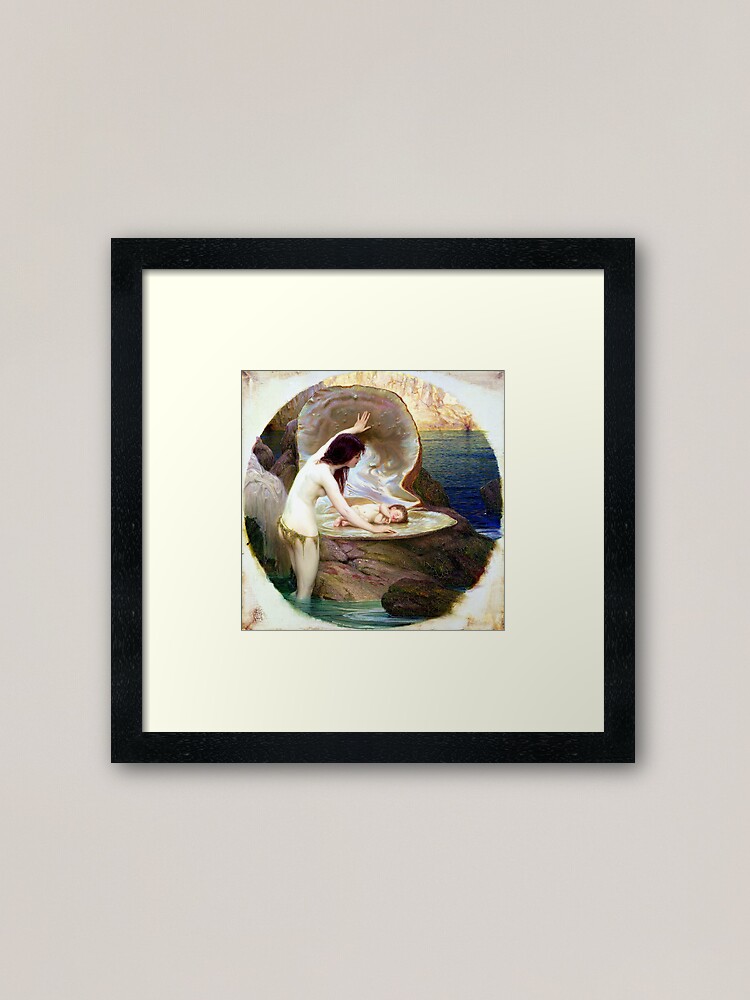 "A Water Baby - Herbert James Draper" Framed Art Print for Sale by ...