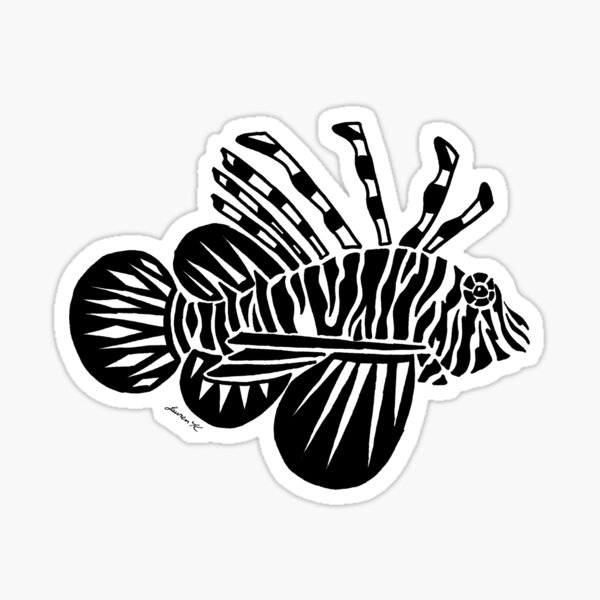 "Lionfish " Sticker by KitayamaDesigns | Redbubble