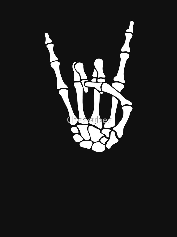 "Skull Rock Hand - Pommesgabel" T-shirt by Cheesybee | Redbubble ...