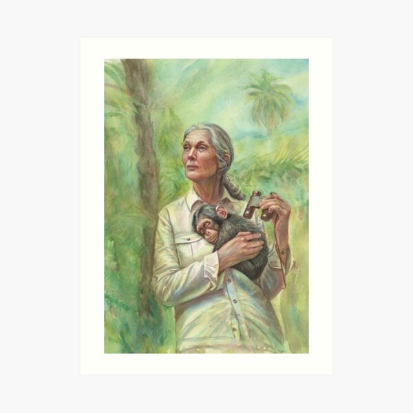"Jane Goodall" Art Print for Sale by Artybel | Redbubble
