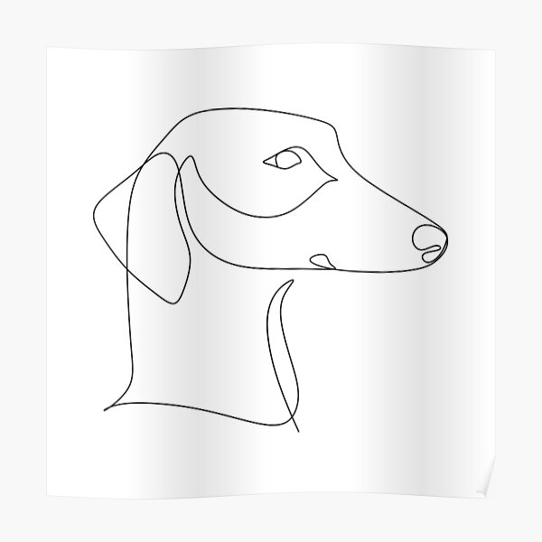 "greyhound dog portrait. continuous line drawing dog. Dog line art. One ...
