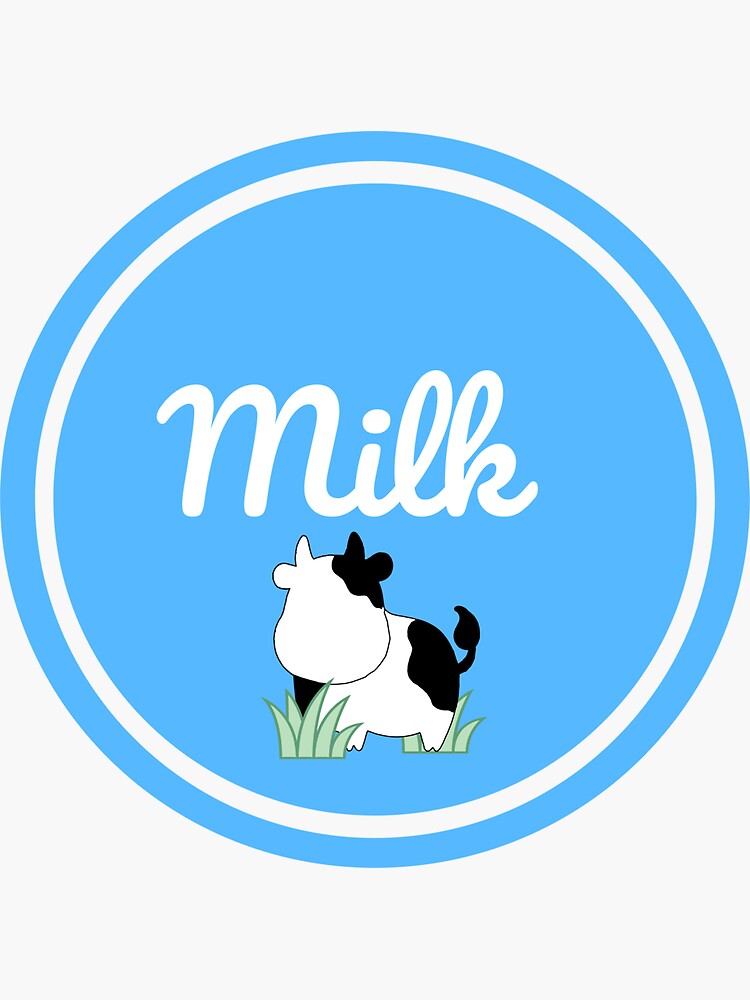 "Cute Milk Cow " Sticker by RoyalyJinX | Redbubble