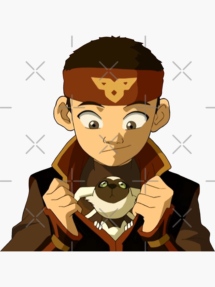 "Aang and Momo Avatar" Sticker by blueeyes374 | Redbubble