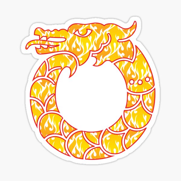 "Fire Dragon " Sticker for Sale by Nifty50Kids | Redbubble