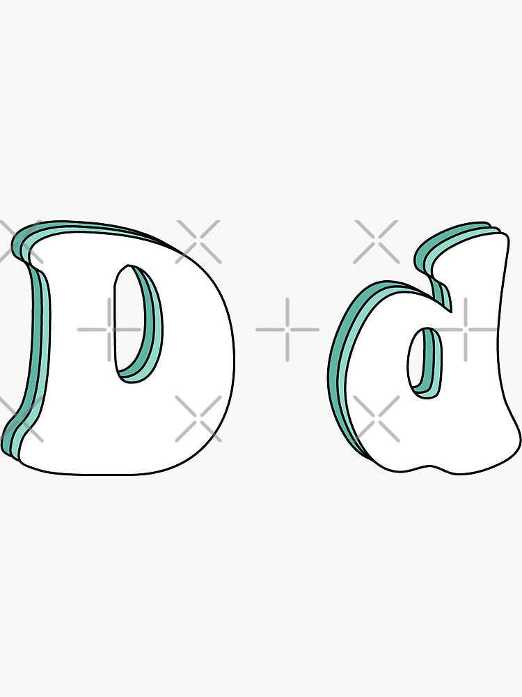 "Letter D" Sticker for Sale by MaddieGuyton | Redbubble