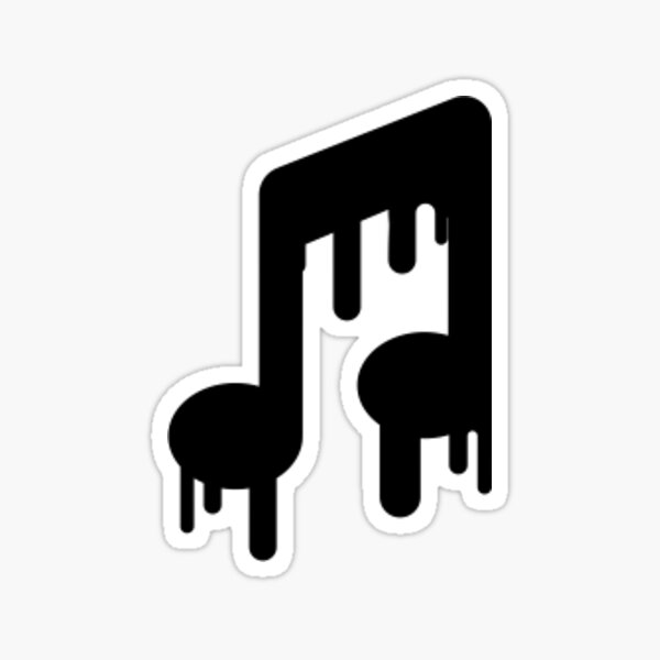 "Music Note Drip - Black" Sticker for Sale by Dripart101 | Redbubble