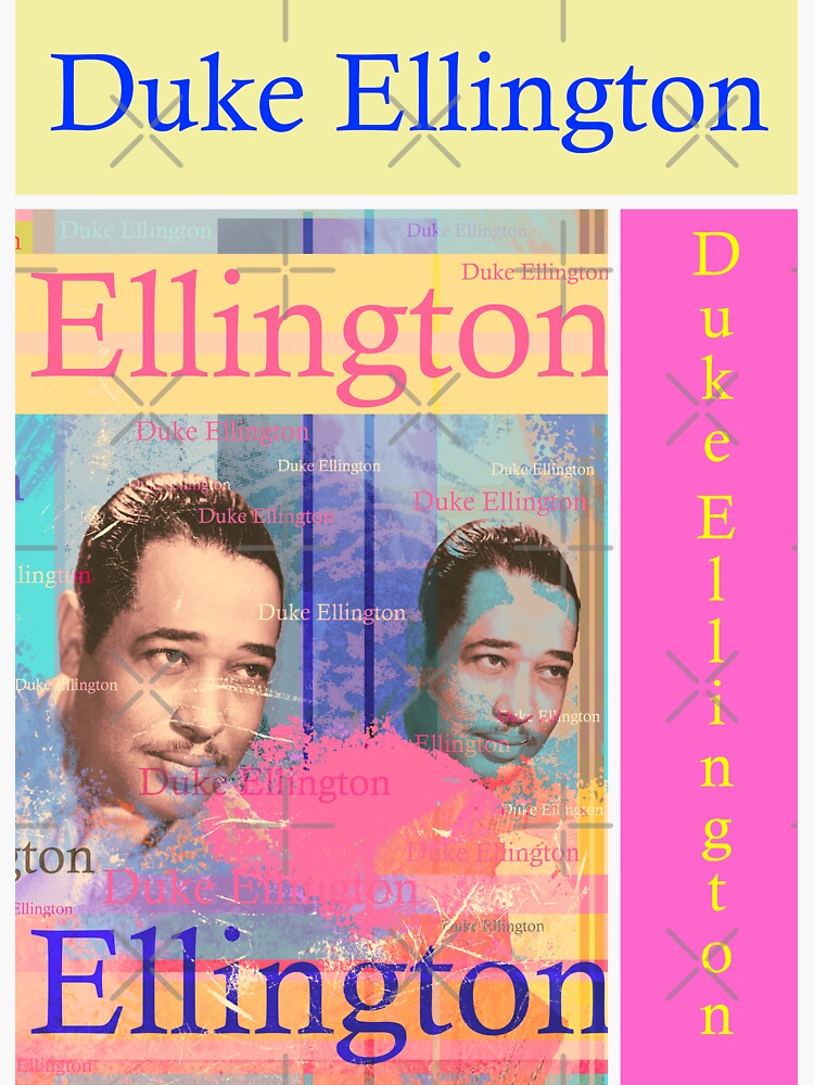 "elegant Duke Ellington portrait, aesthetic collage of the famous jazz ...
