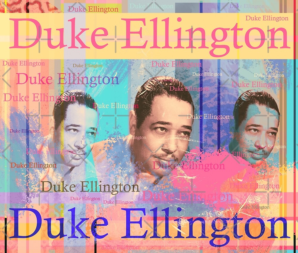 "elegant Duke Ellington portrait, aesthetic collage of the famous jazz ...