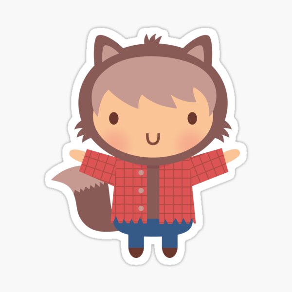 "Cute Werewolf Boy, Halloween Costume" Sticker for Sale by rustydoodle ...