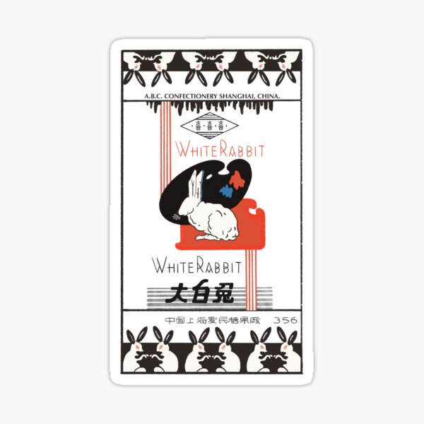 "White Rabbit Candy" Sticker for Sale by Sonsonney | Redbubble