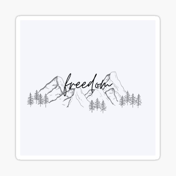 "Freedom " Sticker for Sale by Freya-Isabella | Redbubble