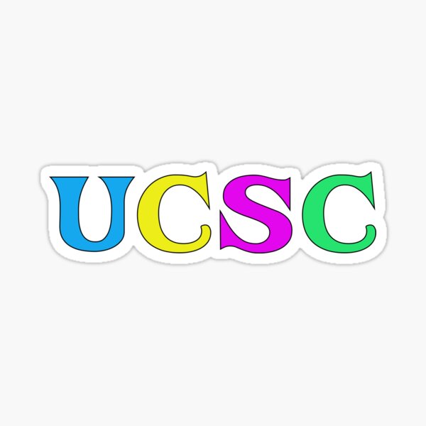 "ucsc - santa cruz" Sticker for Sale by christineram | Redbubble