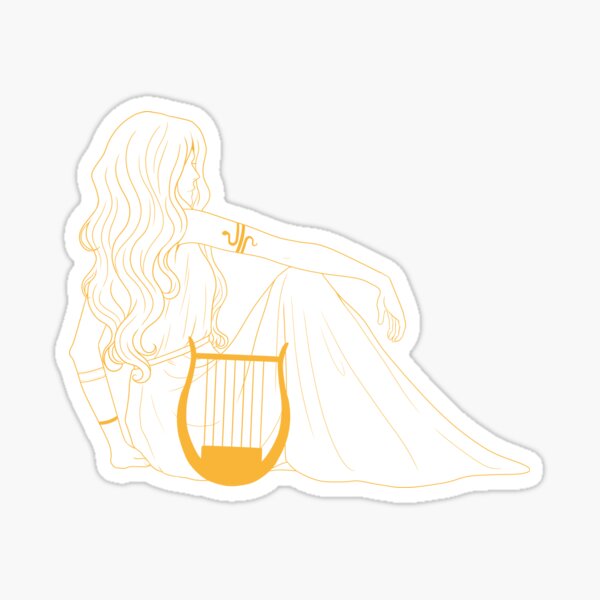 "Influence Poem + Euridyce Illustration (Light)" Sticker for Sale by ...