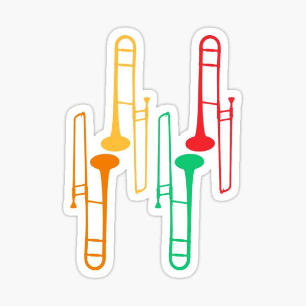 "Trombone Collection" Sticker for Sale by Fives55 | Redbubble