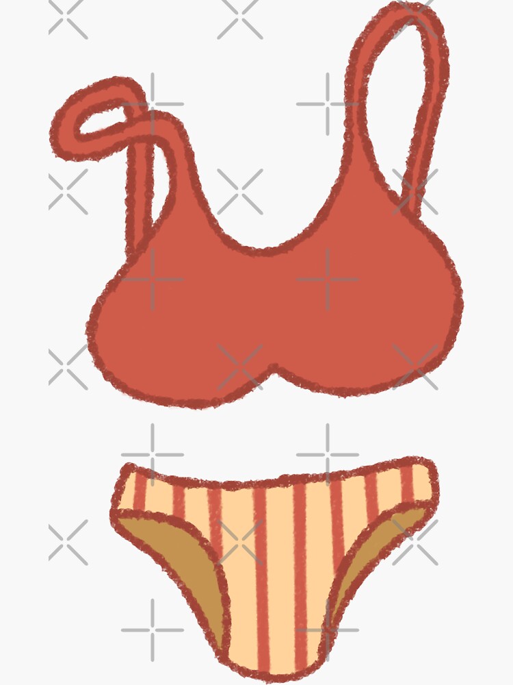 "Two Piece Swimsuit Bikini" Sticker for Sale by avejane | Redbubble