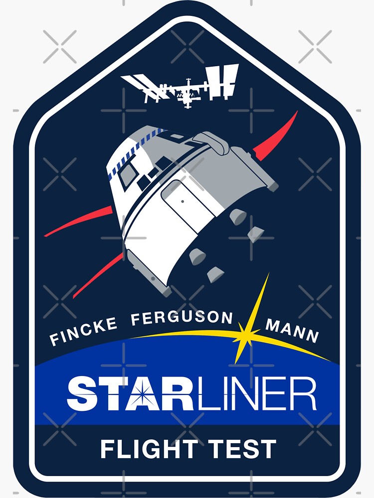 "NASA Boeing Starliner Flight Test Crew Patch" Sticker by jutulen ...
