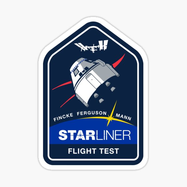 "NASA Boeing Starliner Flight Test Crew Patch" Sticker by jutulen ...