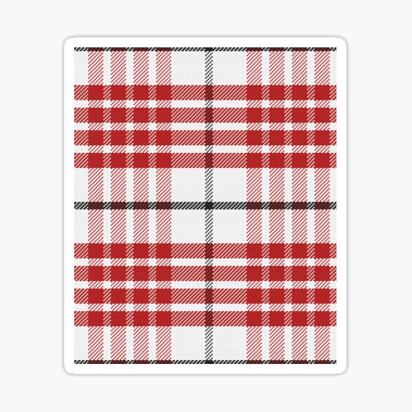 "Classic Red and White Tartan." Sticker for Sale by cgroenewald | Redbubble