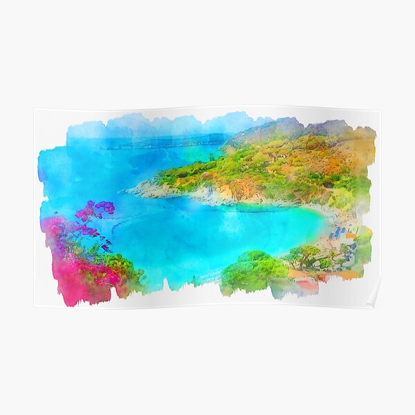 "Elba Island, Tuscany - Watercolor" Poster for Sale by ErianAndre ...