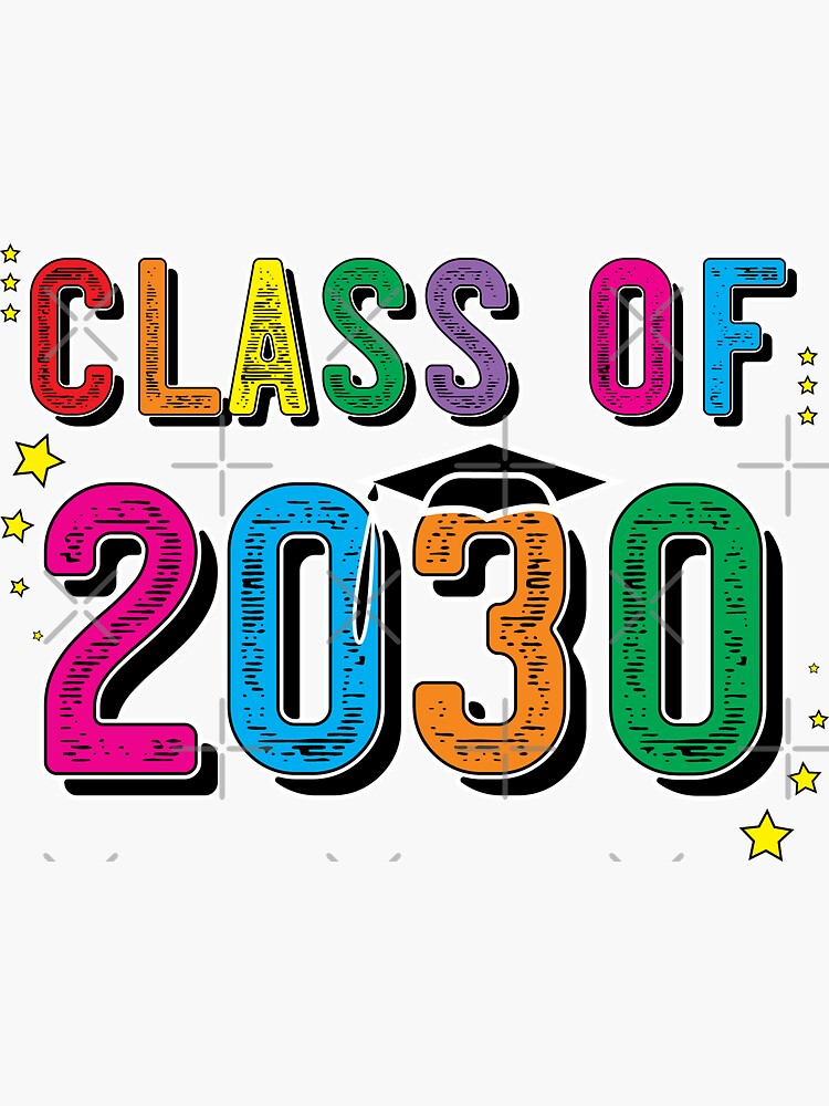 "Graduation Senior Class Of 2030" Sticker for Sale by ZNOVANNA | Redbubble