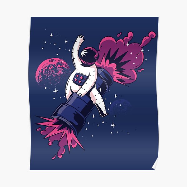 "astronaut space rodeo " Poster by SurrealDesigns | Redbubble