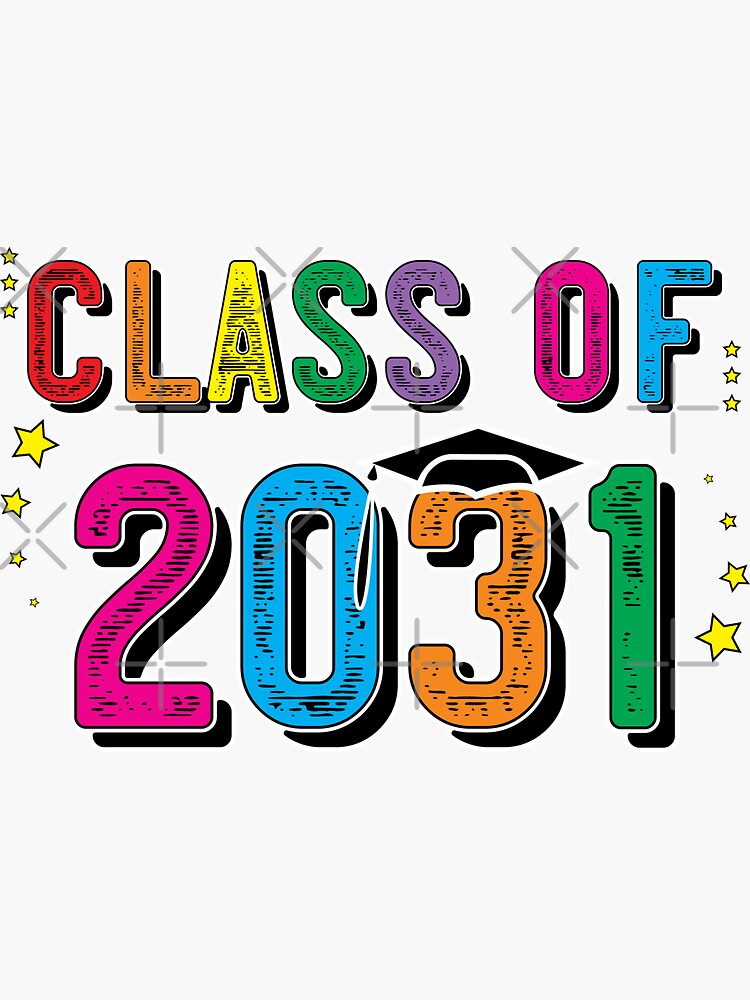 "Class Of 2031 Senior Graduation Finishing School" Sticker by ZNOVANNA ...