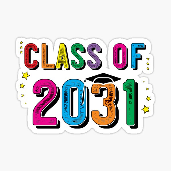 "Class Of 2031 Senior Graduation Finishing School" Sticker by ZNOVANNA ...