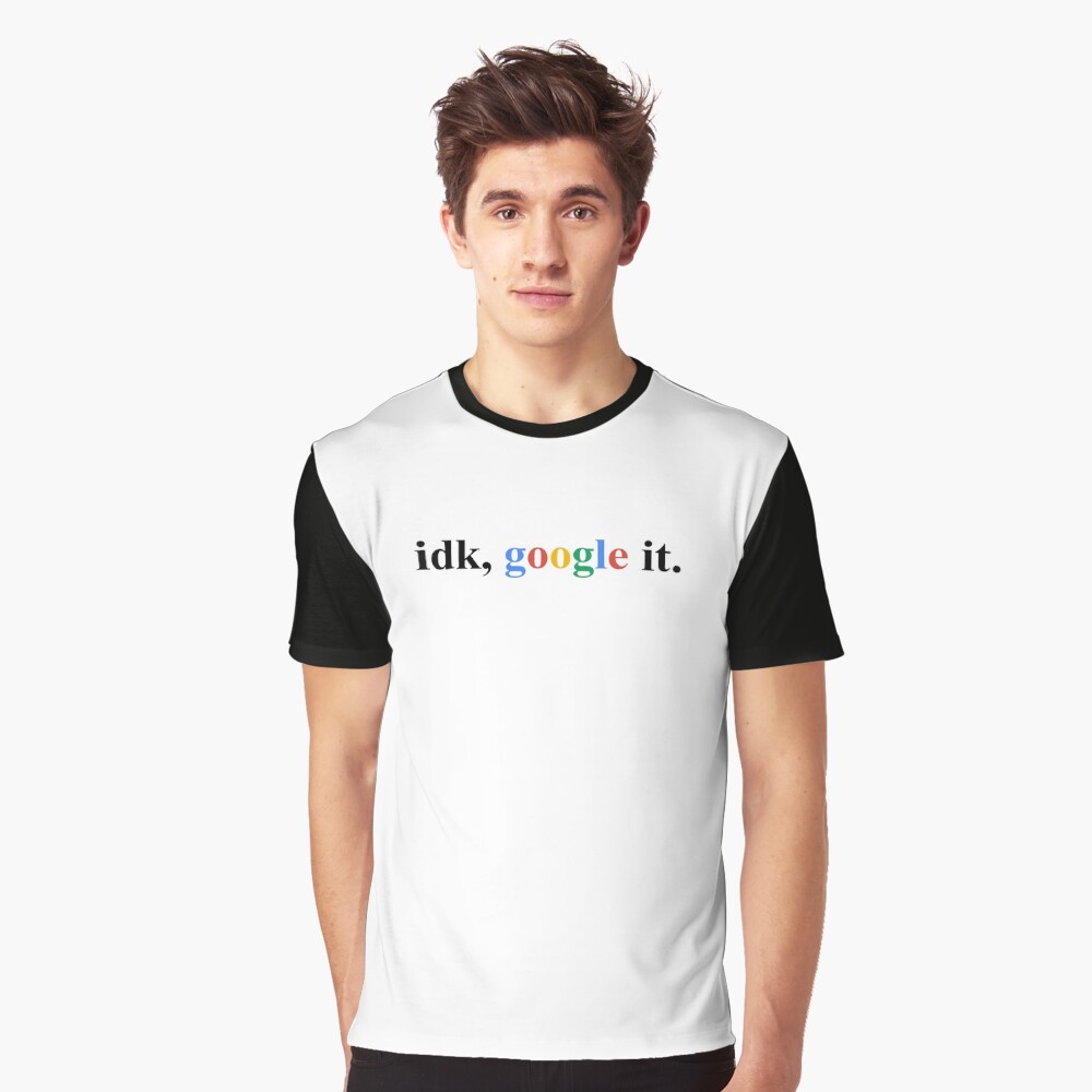 "idk google it" Sticker for Sale by skr0201 | Redbubble