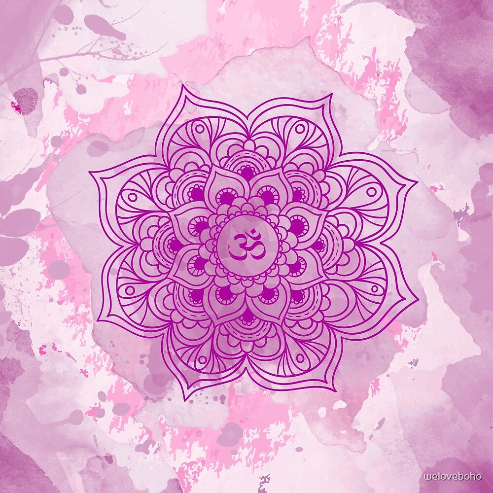 "Purple Mandala watercolor" by weloveboho | Redbubble