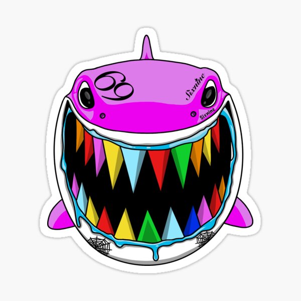 "Shark 69" Sticker for Sale by FLOzART | Redbubble