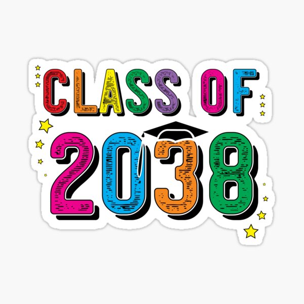 "Class Of 2038 Graduation Senior" Sticker for Sale by ZNOVANNA | Redbubble