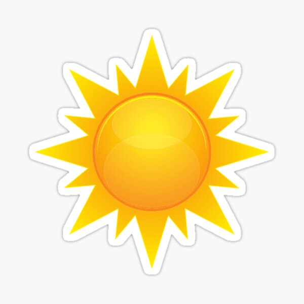 "sun cartoon sticker" Sticker by flora12245 | Redbubble