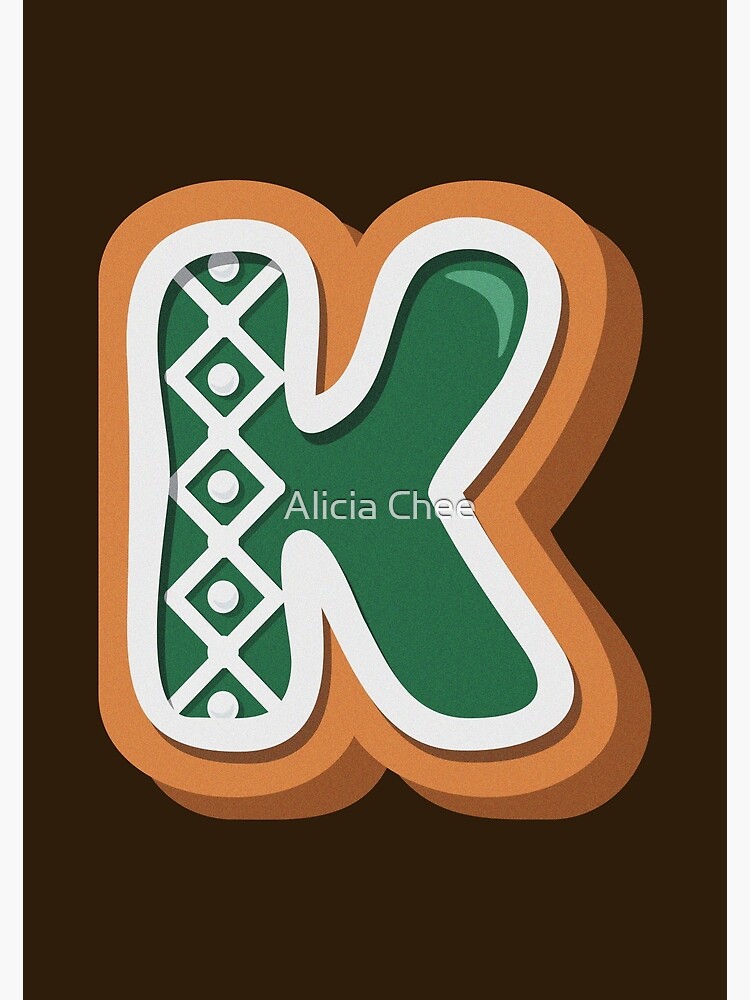 Póster «Galleta de Navidad en forma de letra K» de NiftyTrinket | Redbubble