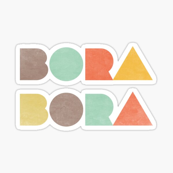 "Bora Bora Vintage" Sticker for Sale by designkitsch | Redbubble