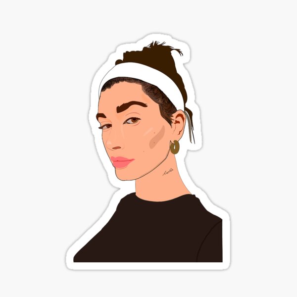 "hailey bieber" Sticker for Sale by yezir | Redbubble
